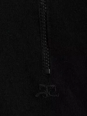 COURREGES Quarter-zip Wool Sweater