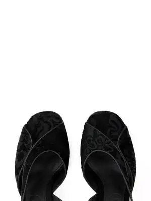 Etro Jacquard Platform Sandals With Paisley Motif