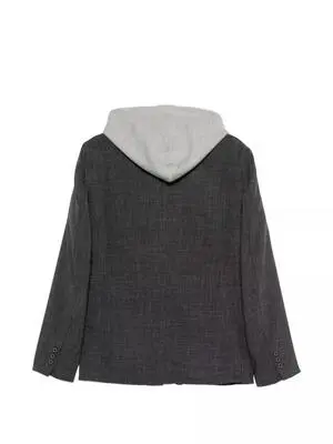 Mihara Yasuhiro Layered Hooded Blazer - Grey