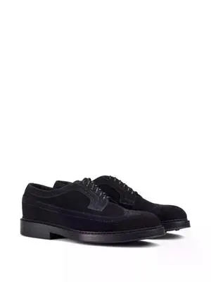 DOUCAL'S Suede Brogue Derby Shoes - Blue