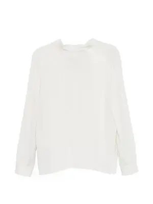 Giorgio Armani High-neck Silk Blouse - Neutrals