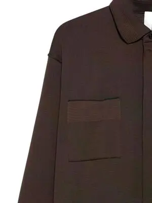 CFCL Ribbed-knit Chest-pocket Shirt