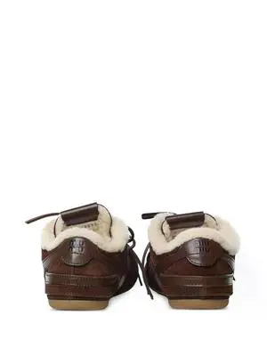 Miu Miu Gymnasium Shearling-lined Suede Sneakers