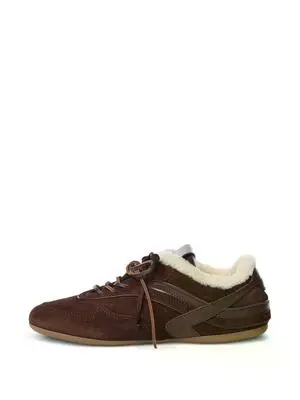 Miu Miu Gymnasium Shearling-lined Suede Sneakers