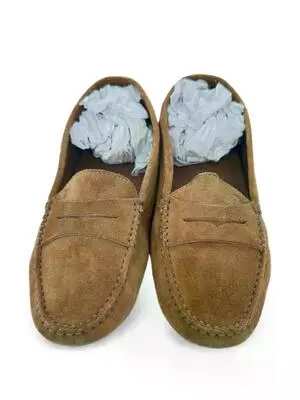 TOD'S Slip-on Style Suede Loafers - Brown