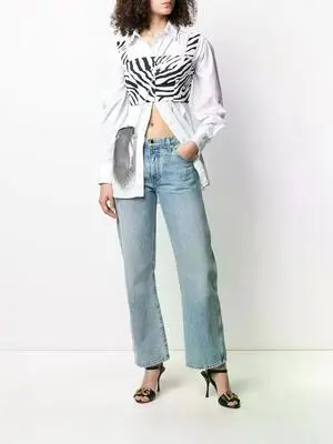 Dolce & Gabbana Zebra Print Bustier Top