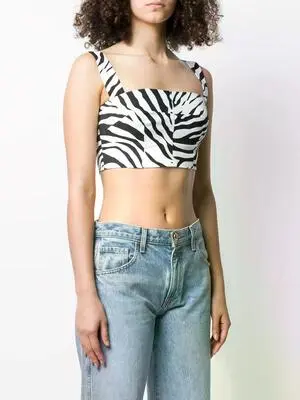 Dolce & Gabbana Zebra Print Bustier Top
