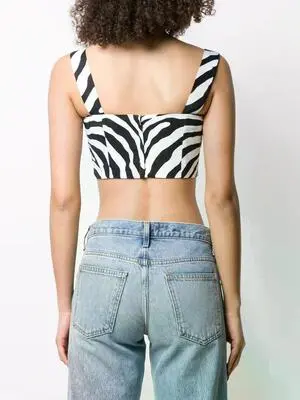 Dolce & Gabbana Zebra Print Bustier Top