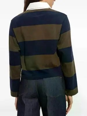 A.p.c. Striped Long-sleeve Polo Shirt