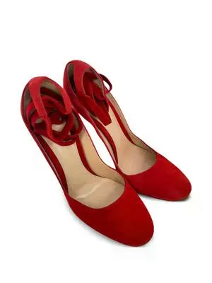 GIANVITO ROSSI Strappy Round-toe Pumps - Red