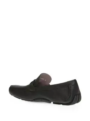 FERRAGAMO Gancini Pebbled Leather Loafers