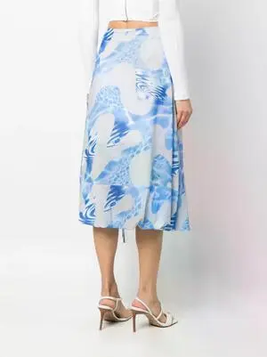 PERKS AND MINI Lily Pads Ruched Midi Skirt