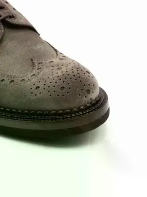 GREEN GEORGE Suede Brogue Derby Shoes