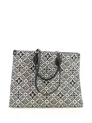 LOUIS VUITTON Onthego Limited Edition Monogram Jacquard Gm Tote Bag - Black