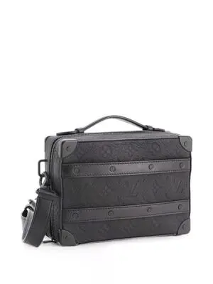 LOUIS VUITTON Handle Soft Trunk Bag Monogram Taurillon Leather Crossbody Bag