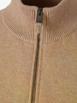 Canali Zip-up Elbow-patch Sweater
