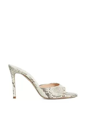Roberto Festa Ramas Python-effect Heeled Sandals - Grey