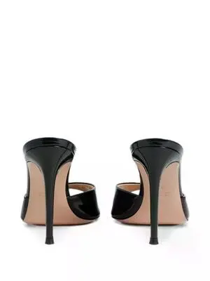 Roberto Festa Ramas Patent Leather Heeled Sandals - Black