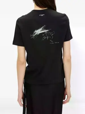 ANN DEMEULEMEESTER Slogan Print Cotton T-shirt