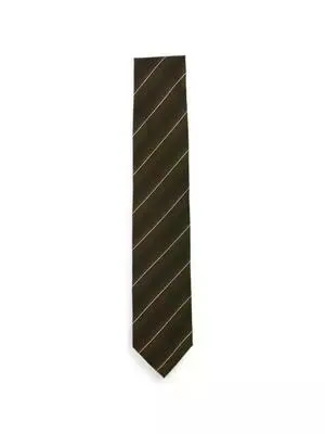 TOM FORD Striped Tie - Brown
