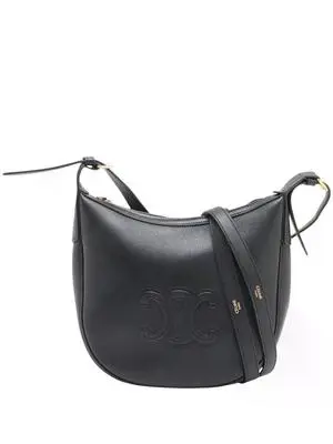 Celine 2020-2026 Medium Supple Grained Calfskin Heloise Shoulder Bag - Black