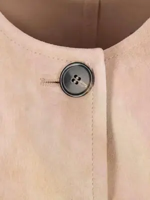 Max Mara Belted Suede Jacket Beige