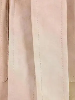 Max Mara Belted Suede Jacket Beige