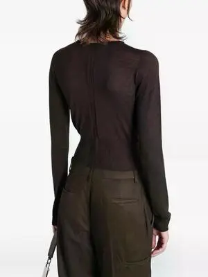 Rick Owens Cut-out Long-sleeve Top