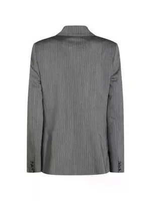 Alberta Ferretti Herringbone-pattern Single-breasted Blazer