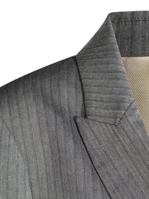 Alberta Ferretti Herringbone-pattern Single-breasted Blazer