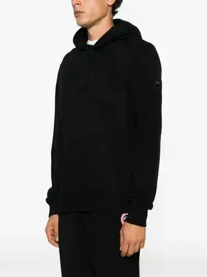 Canada Goose Logo-patch Drawstring Hoodie - Black