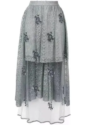 Stella McCartney Embellished Lace High-low Skirt
