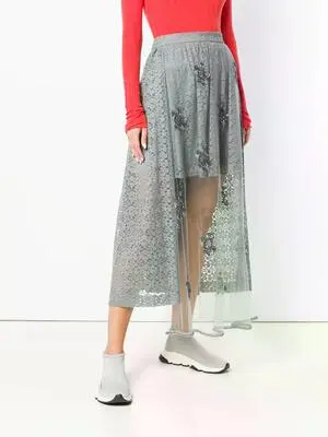 Stella McCartney Embellished Lace High-low Skirt