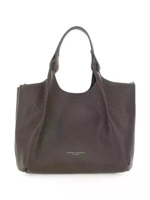 GIANNI CHIARINI Medium Dua Grained Tote Bag - Brown