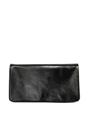 POCHE PARIS Crinkled-effect Chain-link Clutch Bag