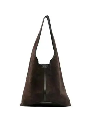 Soeur Delice Suede Leather Tote Bag - Brown