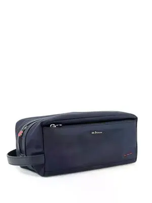 Kiton Logo-plaque Side-handle Clutch Bag - Blue