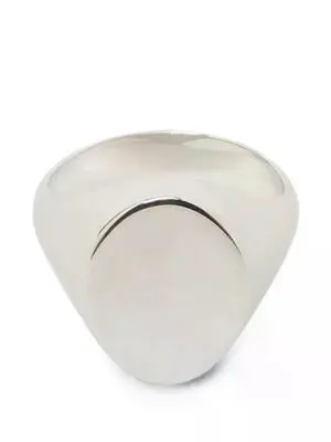 MAISON MARGIELA Chevaliere Signet Ring In Rhodium