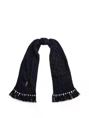 Polo Ralph Lauren Polo Bear Cable-knit Scarf - Blue