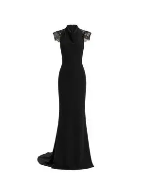 GEMY MAALOUF Beaded High-neck Dress - Black