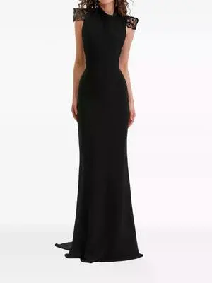 GEMY MAALOUF Beaded High-neck Dress