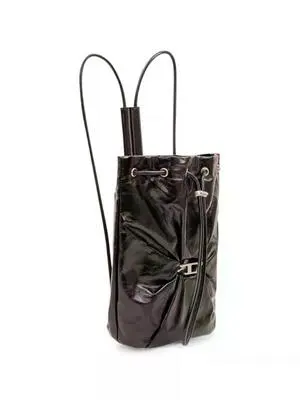 DIESEL® Scrunch-d Logo-plaque Leather Backpack