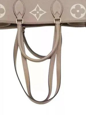 LOUIS VUITTON 2020-2026 Bicolor Monogram Empreinte Giant Onthego Mm Satchel - Neutrals