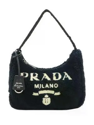 Prada Mini Terry Re-edition 2000 Shoulder Bag - Black