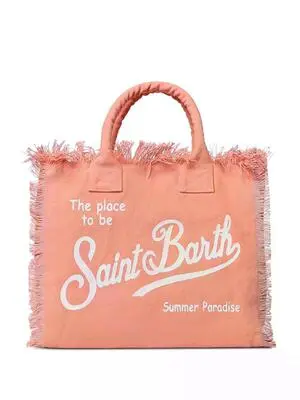 MC2 SAINT BARTH Canvas Colette Bag With Fringes