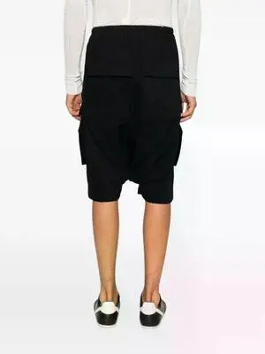 Rick Owens Drop-crotch Cargo Shorts - Black