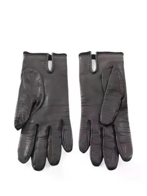 Hermès 2000s Medor Pyramid-stud Gloves - Grey