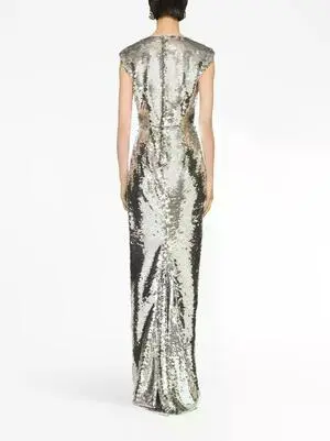 Dolce & Gabbana Sequin-embellished Draped Dress