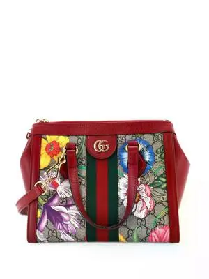 Gucci Ophidia Flora Gg Coated Canvas Small Satchel - Multicolour