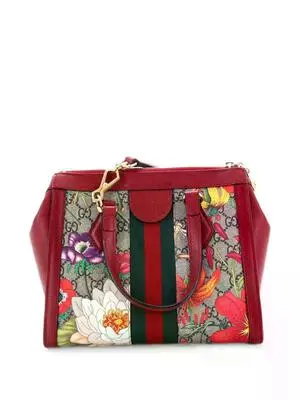 Gucci Ophidia Flora Gg Coated Canvas Small Satchel